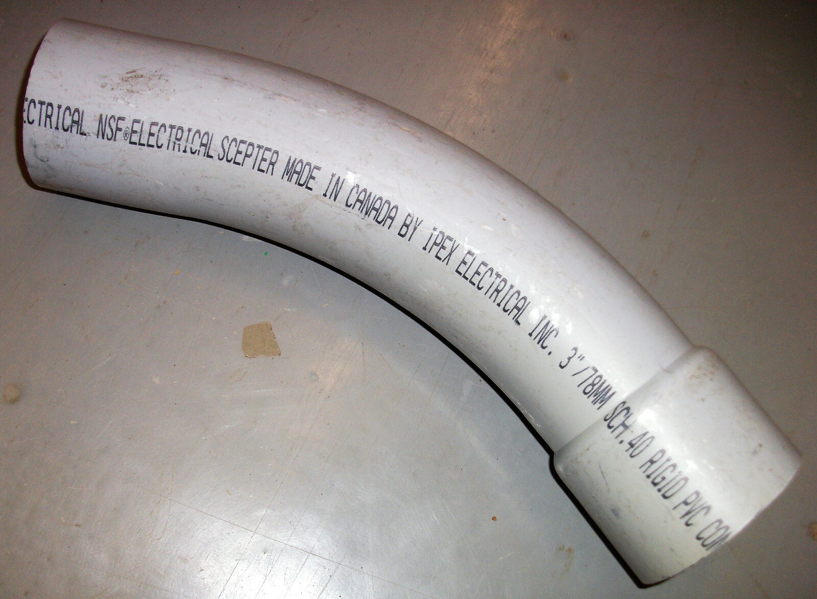 IPEX 069208 SCEPTER ELBOW 3" STANDARD 45° RIDGID PVC CONDUIT SPIGOT ...