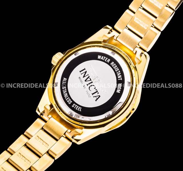 Invicta 15252 Womens Pro Diver Gold Dial Crystal Accented Watch for ...