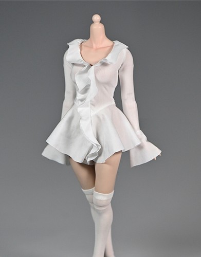 1/6 Long Sleeved Lotus Leaf Dress Suit Fit 12'' Worldbox Female Action ...