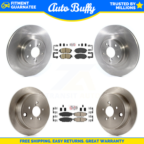 Front Rear Integrally Molded Pad Disc Brake Rotor Kit For Subaru ...