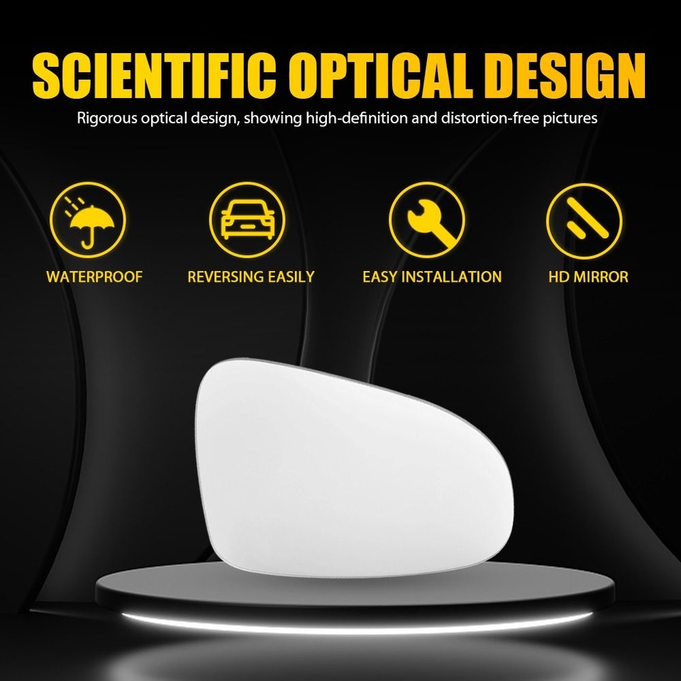 Passenger Mirror Glass Heated for 2010-14 Volkswagen Golf Base TDI ...