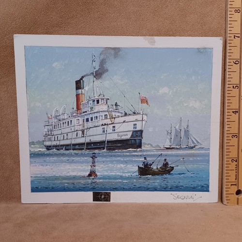 RMS Segwun Ship Painting by John S Smith Art on Board RARE | eBay