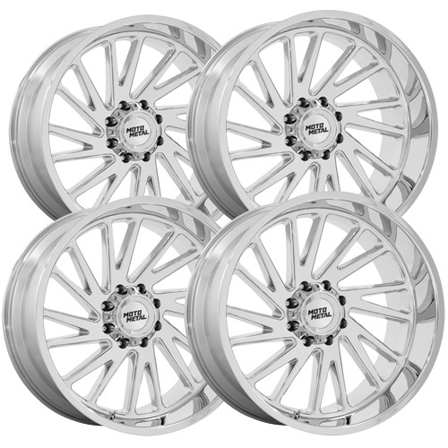(Set of 4) Moto Metal MO811 Combat 22x10 5x5" -18mm Chrome Wheels Rims ...