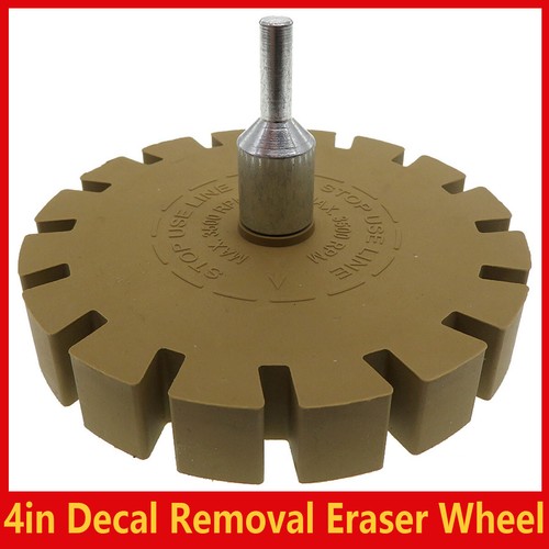 4 inch Decal Rubber Adhesive Car Sticker Remover Eraser Wheel with 1/4 ...