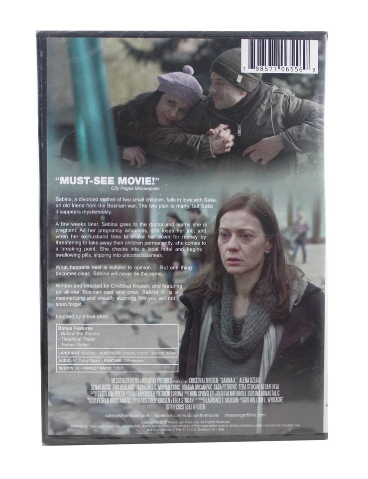 Sabina K. NEW DVD Drama Film Cristobal Krusen Featuring Bosnian Cast ...