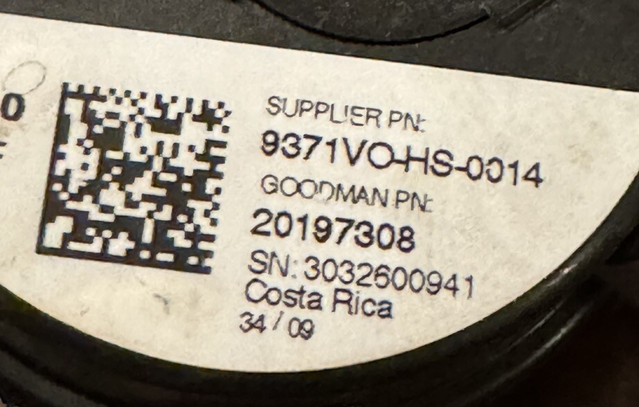 GOODMAN 20197308 Furnace Pressure Switch | eBay