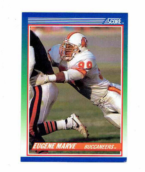 Eugene Marve Tampa Bay Buccaneers #99 ILB #109 Score 1990 Football Card ...