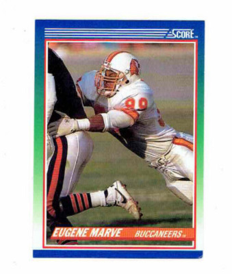 Eugene Marve Tampa Bay Buccaneers #99 ILB #109 Score 1990 Football Card ...