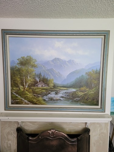 Vintage R. Boren Oil On Canvas Large 48"x36" Framed Rare | eBay