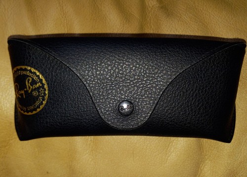 NEW GENUINE RAY BAN Black Sunglass Eyeglass Case w/Gold Logo FAST ...