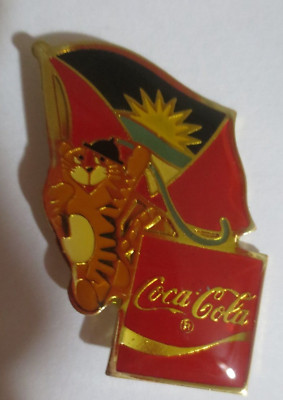 Coca-Cola XXIV Olympiad Seoul Korea Olympic Flag Pin Antigua and ...