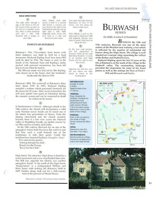 Burwash Sussex Chiddingfold Surrey Walking Routes & Maps circa 1991 #91 ...