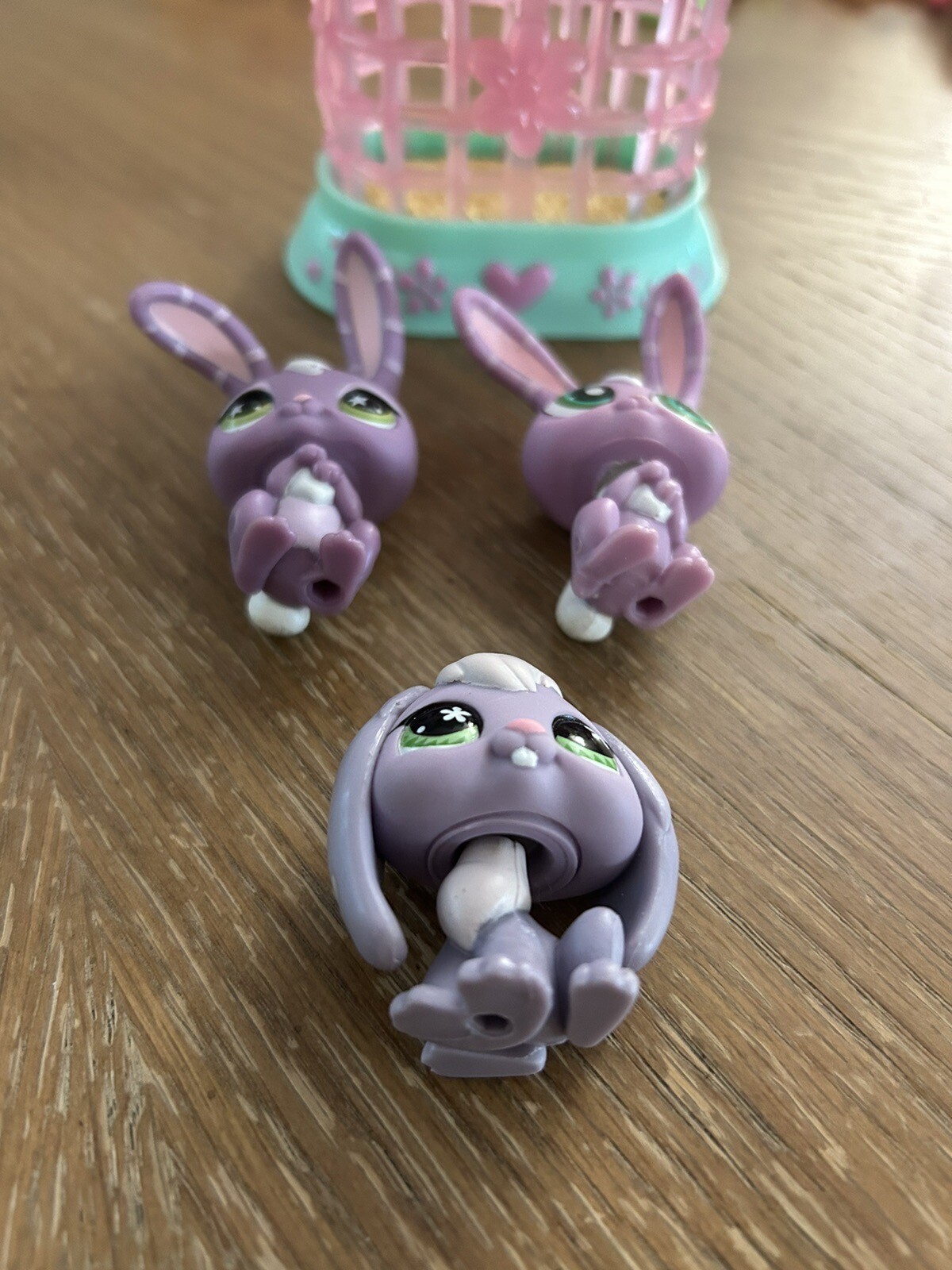 Littlest Pet Shop LPS Authentic Purple Bunnies #648 #828 #828 | eBay