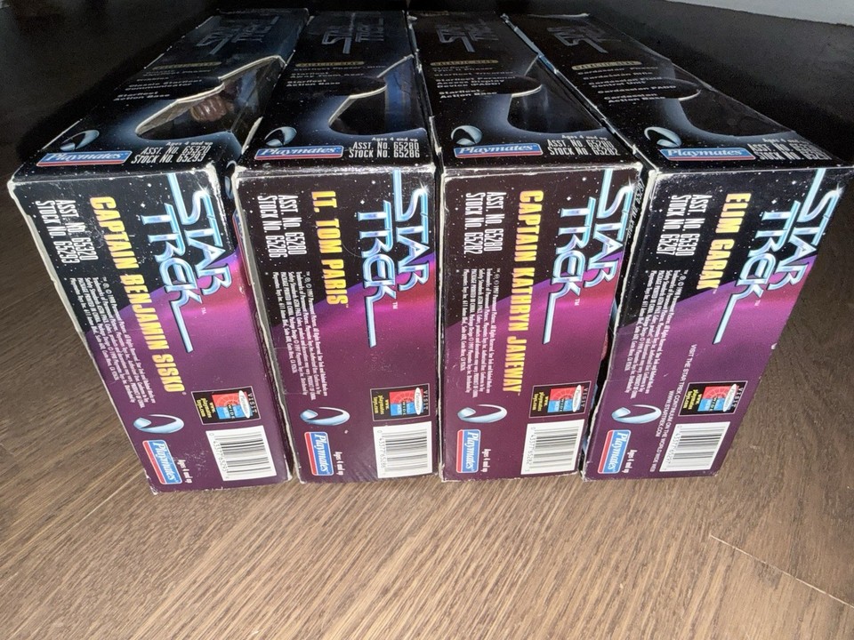 Lot of 4 Star Trek Voyager 9-in Figures Playmates - Sisko, Paris ...