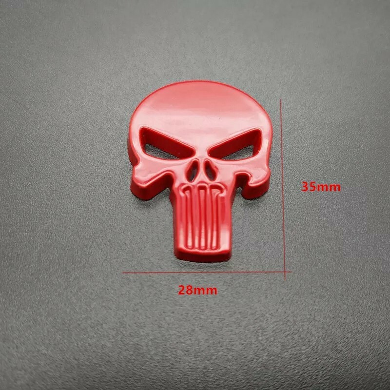 Red Punisher Symbol Skull