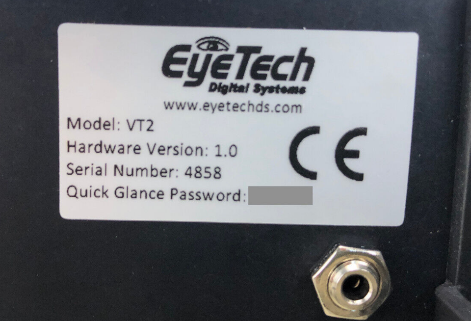 EyeTech Digital Systems VT-2 Eye Tracker —compatible with iMotions | eBay