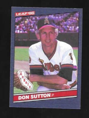 1986 Leaf Baseball Card Don Sutton #236 California Angels MLB HOF EX+ ...