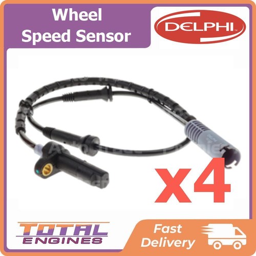 4x Delphi Wheel Speed Sensor Left fits BMW 5 Series E39 4.4L V8 M62 B44 ...