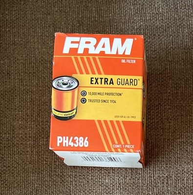 FRAM Extra Guard PH4386, 10K Mile Change Interval Spin-On Oil Filter | eBay