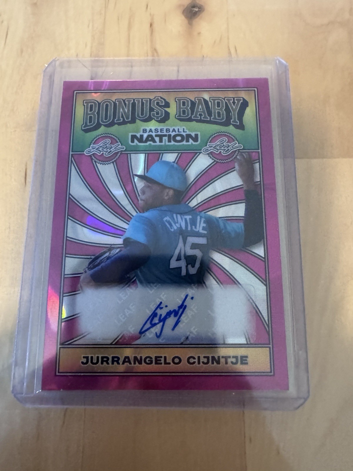 Jurrangelo Cijntje 2025 Leaf Baseball Nation #BB-11 Bonus Baby Base ...