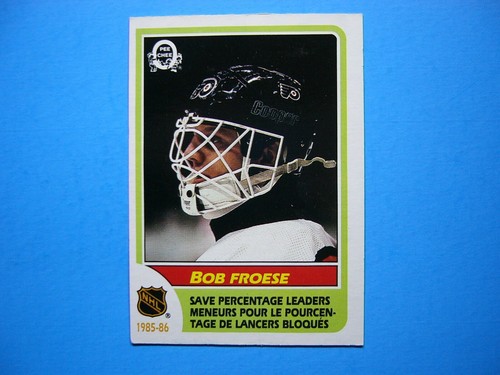 1986/87 O-PEE-CHEE NHL HOCKEY CARD #264 BOB FROESE SAVE % LEADER EXNM ...