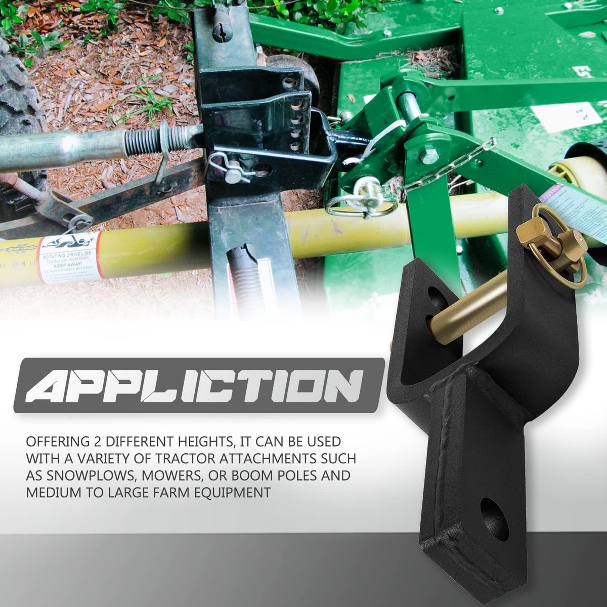 Lawn Tractor Hitch Adapter 1.25" To 2" Hitch Adapter With 4" Rise