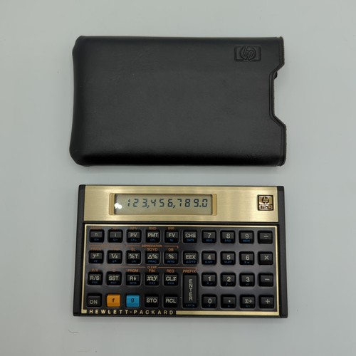 HP-12C Financial Calculator Hewlett Packard HP 12C w/ Case Tested Clean ...