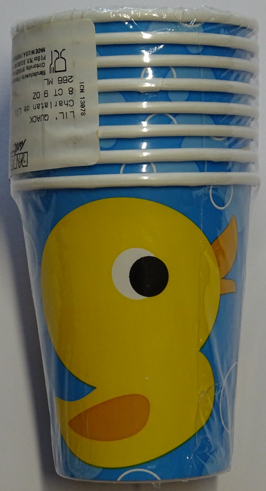 Lil' Quack Duckling Paper Cups Pack of 8 Baby Shower 1st Birthday Party ...