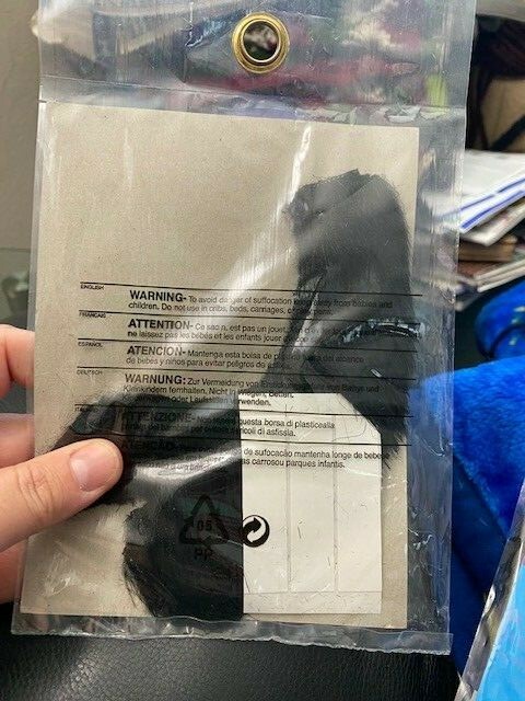 Black Men's Adult Chinless Beard & Moustache Biker Facial Hair Set New ...