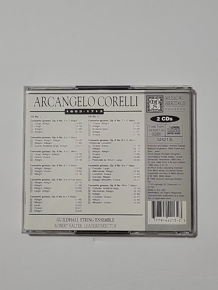 Guildhall String Ensemble 12 Concerti Grossi Op 6 CD | eBay