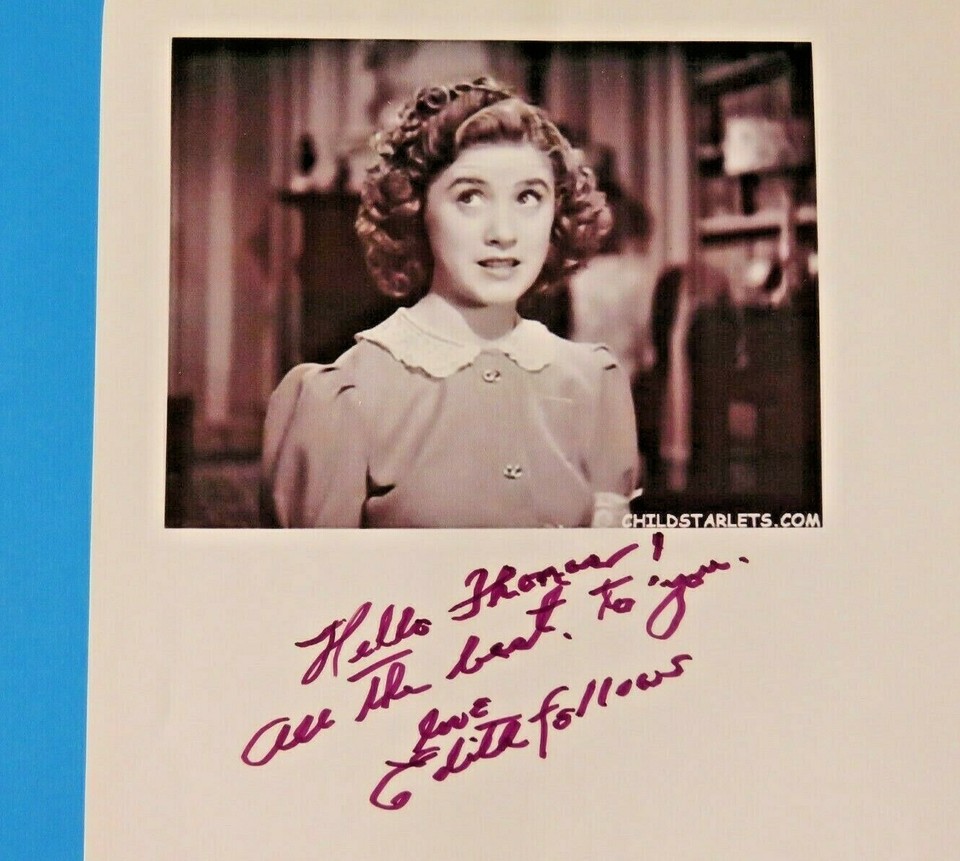 EDITH FELLOWS SIGNED 8x10 PHOTO ~ THREE STOOGES ~ 100% GUARANTEE | eBay