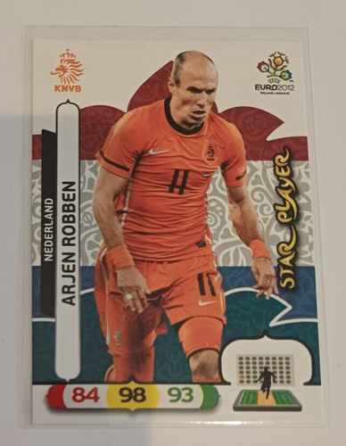 Carte Card Carta STAR PLAYER Arjen ROBBEN Netherlands PANINI UEFA EURO ...