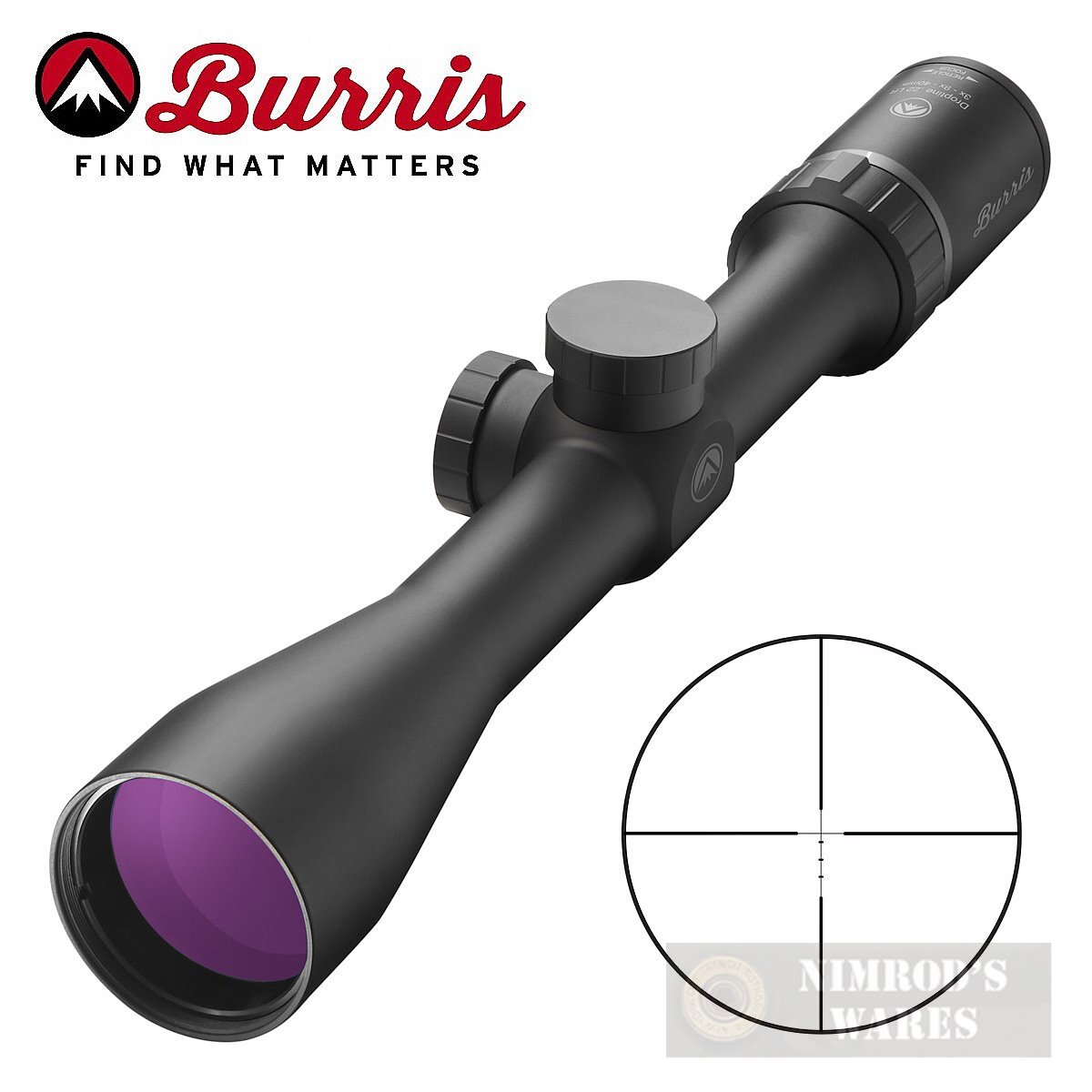 Burris Droptine 22LR RIFLE SCOPE 3-9x40mm Ballistic Plex 200019 FAST ...