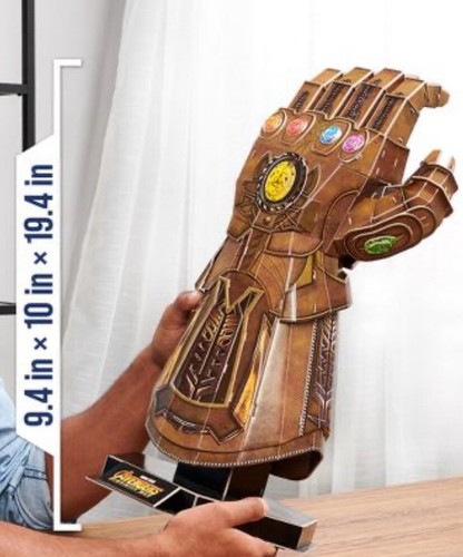 4D Build, Marvel Infinity Gauntlet 3D Puzzle Model Kit with Stand 142 ...