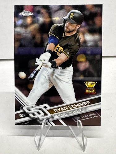 2017 Topps Chrome Rookie Gold Cup Card #187 Ryan Schimpf San Diego ...