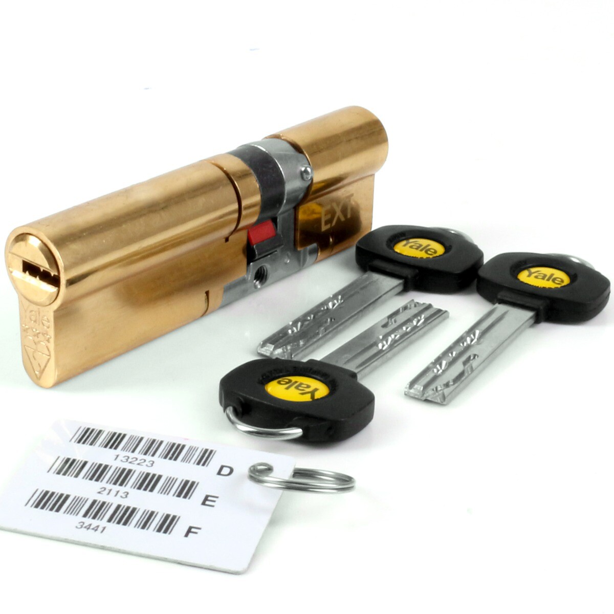 YALE 50/50 100mm PLATINUM CYLINDER LOCKS 3 Star Front Door Brass/Nickel ...