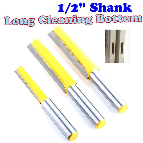 3Pc 1/2" Shank Long Cleaning Bottom Router Bit Cutter CNC Woodworking ...