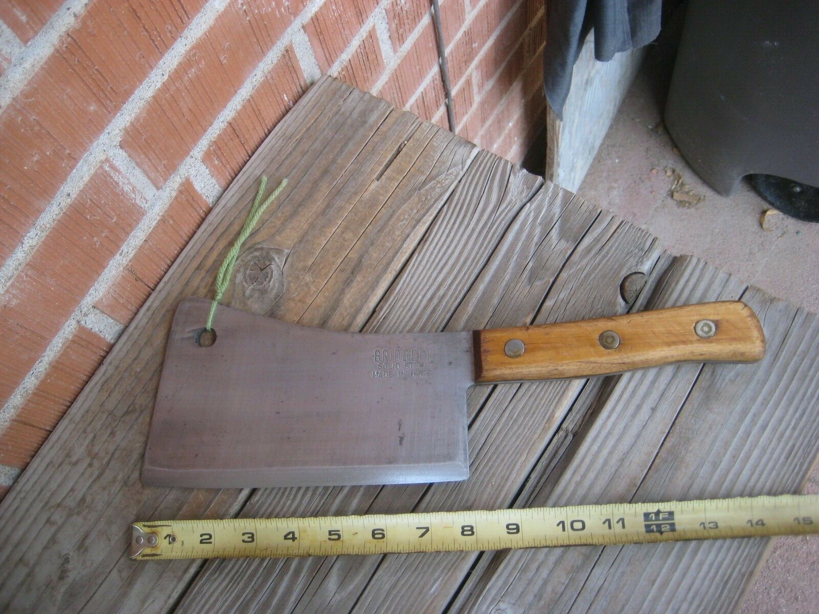 Vintage 8" Blade x 2 lb. Weight BRIDDELL Fine Chopper Cleaver Butcher ...