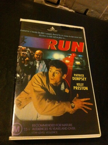 Run VHS ex-rental video tape Patrick Dempsey Kelly Preston Village ...