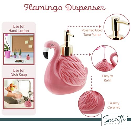 Flamingo Soap Dispenser with Pump for Bathroom or Kitchen Sink | eBay