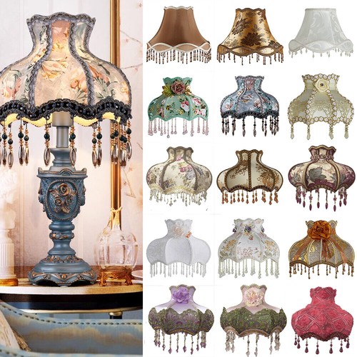 Retro European Lamp Shades Fringe Crystal Light Shades Romantic Table ...