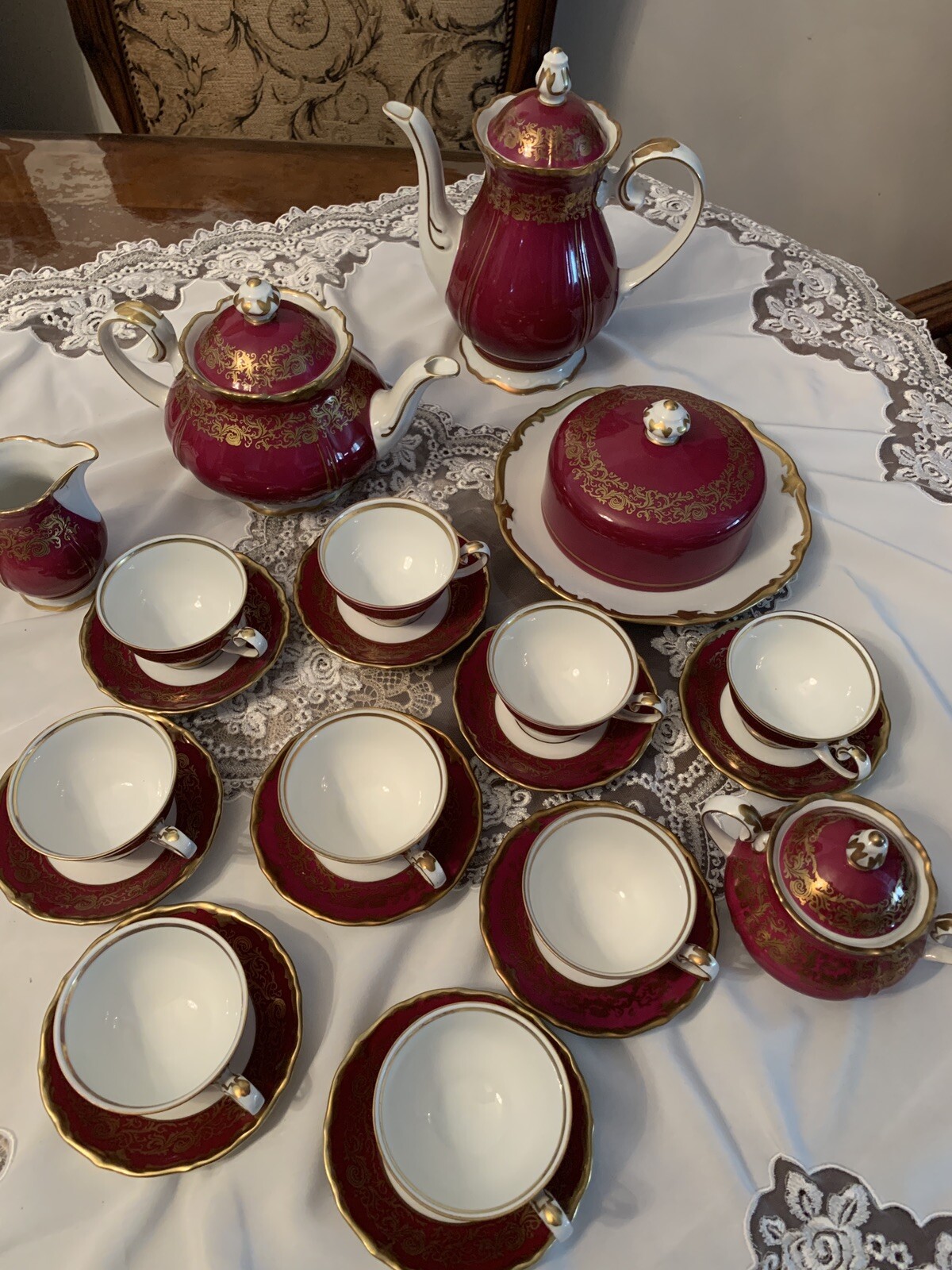 Reichenbach Porcelain Pink Demitasse 32-Pc Set. Made In Germany. VARY ...