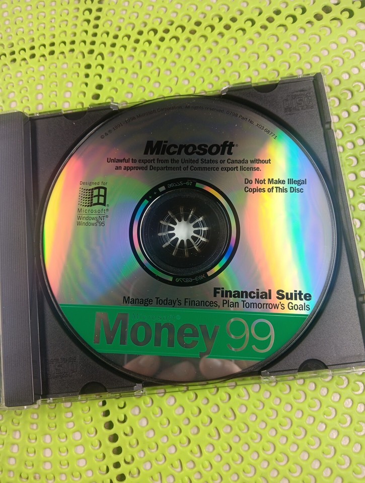 Microsoft Money 99 Financial Suite (1999) Financial Management CD-ROM ...
