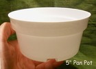 Pan Pots Bulb Pans 5” shallow plastic pots white set of 6 free shipping ...