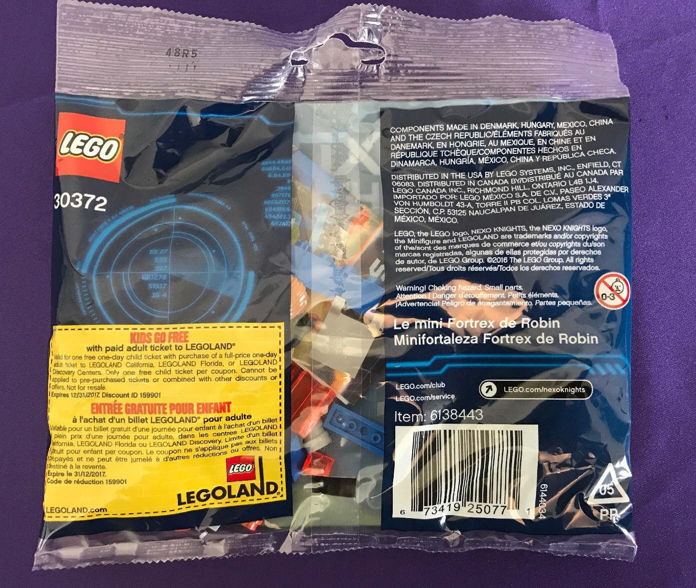 LEGO NEXO Knights Robin's Mini Fortrex 30372 Sealed Poly Bag Minifigure ...