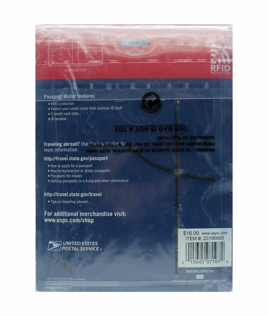 2 RFID Blocking Black Leather Passport Wallet Card Holder Security ...