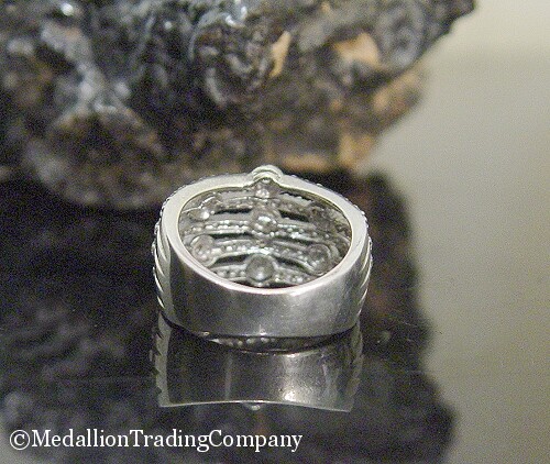 14k White Gold Scatter Bubble Bezel Set Diamond Stack Multi Band Ring ...