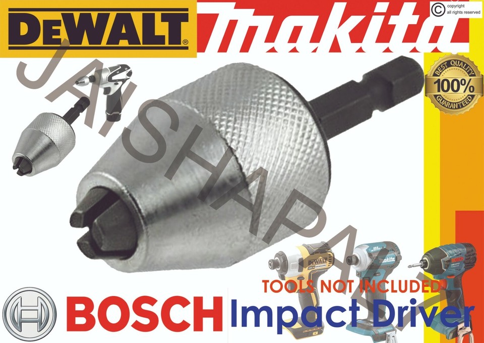BOSCH AEG RYOBI HILTI PANASONIC HITACHI MILWAUKEE 1/4" Keyless Drill ...