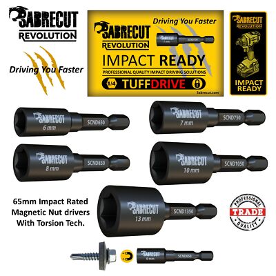 Sabrecut Nut Driver Hex Head Impact Nut Runners / Socket Driver Various ...