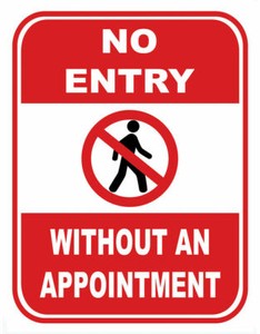 Sign Adhesive Sticker Notice Guidance No Admittance Entry Without An ...